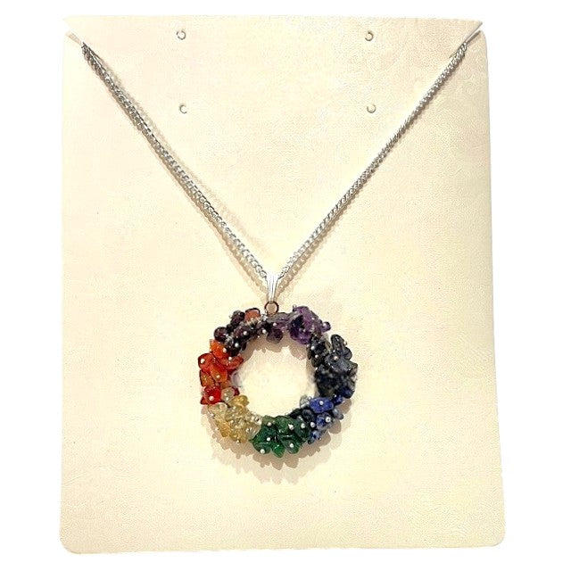 Charka Gem Chip Ring Pendant on Silver Chain - India 20g - NEW225 ...