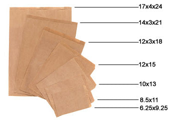 Natural Kraft - Notion Merchandise Flat Bags - 7-1/2 x 10-1/2 inch W x ...