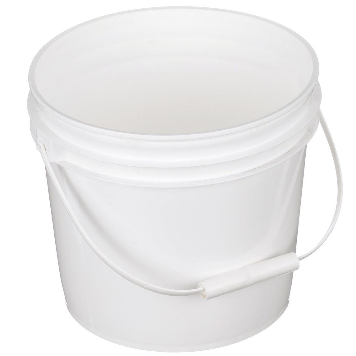 White Round 50 Mil. Plastic Pail - 3.78 L – ilovecrystalsandgems