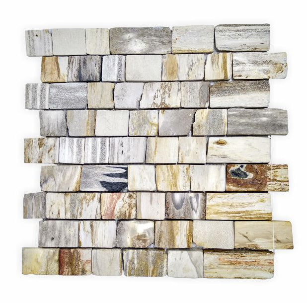 Fossil Castle Brick Pebble Interlocking Tiles - 30 x 30cm - 11 per cas ...
